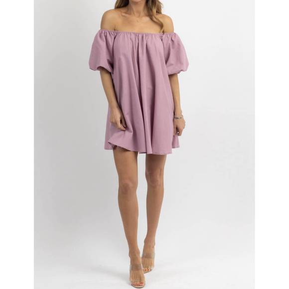 Mable | Dresses | New Mable Lane Offshoulder Mini Dress In Lilac | Poshmark